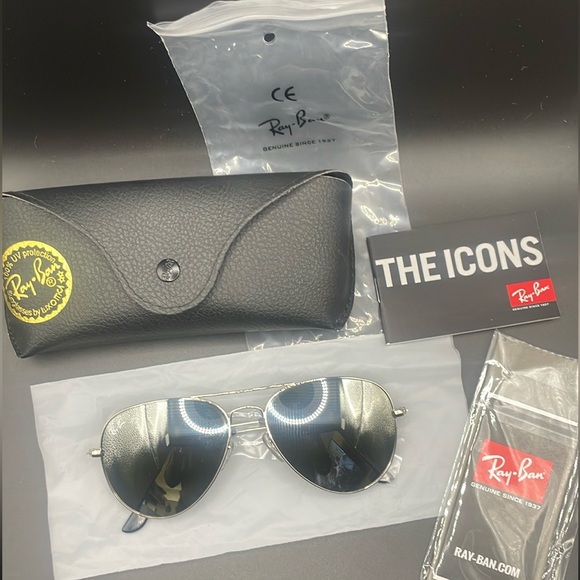 Ray-Ban | Accessories | Ray Ban Silver Mirror Rb326 624mm | Poshmark
